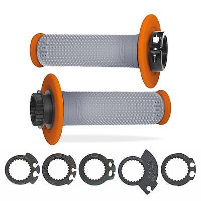 Pro Grip 708 Dual Density Full Diamond Lock On Grips Orange/Grey MX ...