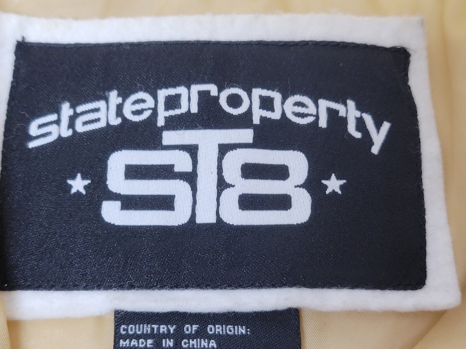 State Property Jacket Men 4x Mustard Quilted Puffer 90's Rap Hip Hop | eBay