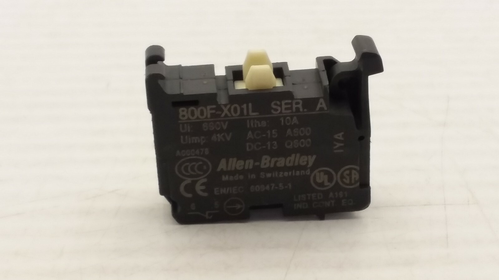 ALLEN BRADLEY 800F-X01L CONTACT BLOCK 1NCLB SERIES A | eBay
