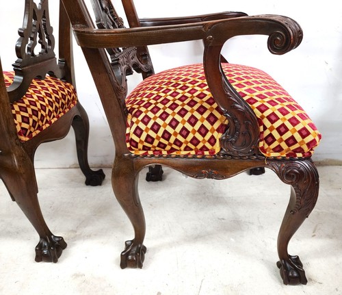 (10) Antique Chippendale Dining Chairs Mahogany as Featured in FORBES ...