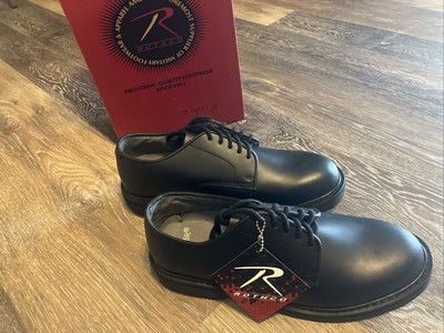 Rothco Mens Military Uniform Oxford Leather Shoes Soft Sole 5085 Black ...
