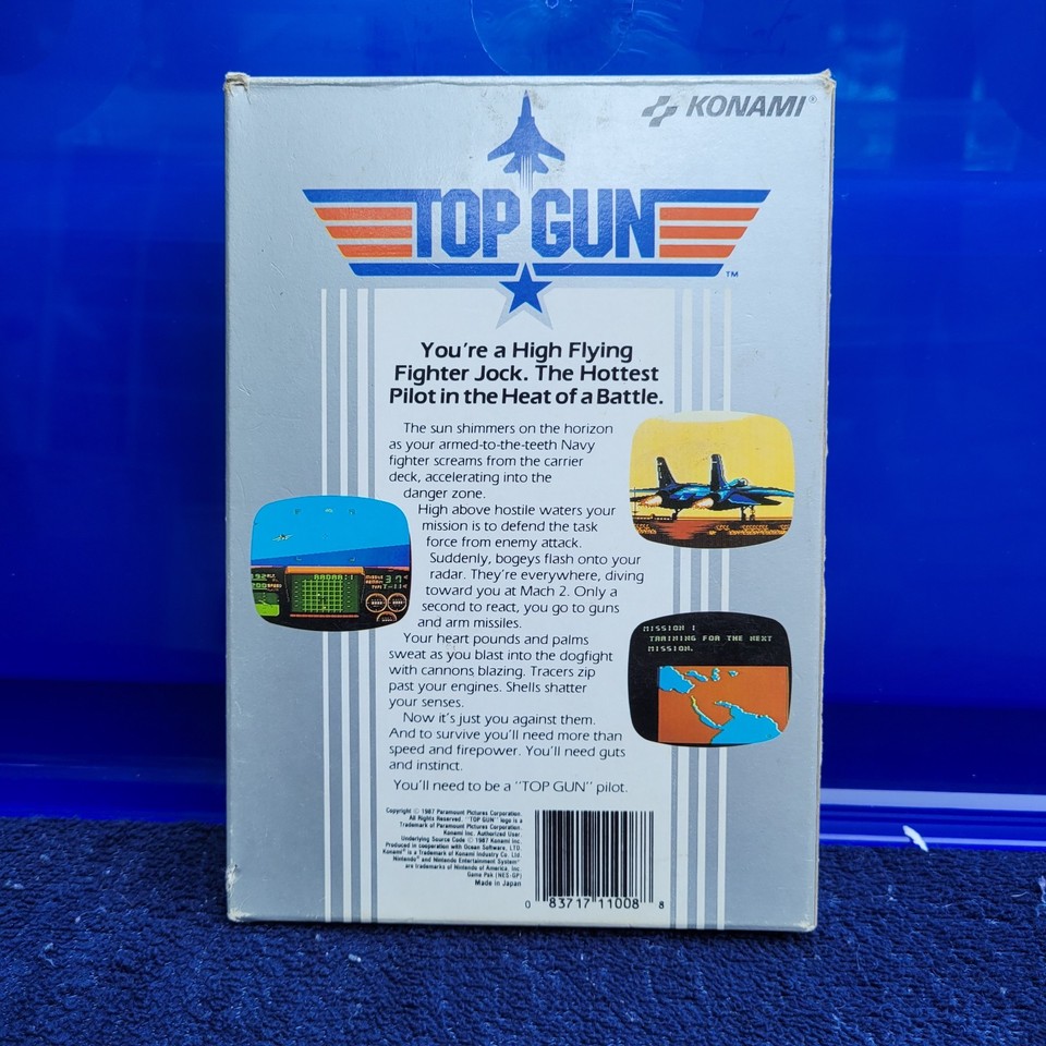 Top Gun Nintendo NES Box Game Inserts Sleeve | eBay
