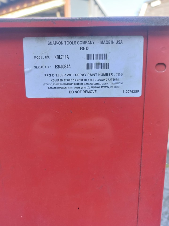 Snap on side tool box KRL side cabinet side locker side drawers KRL711A ...