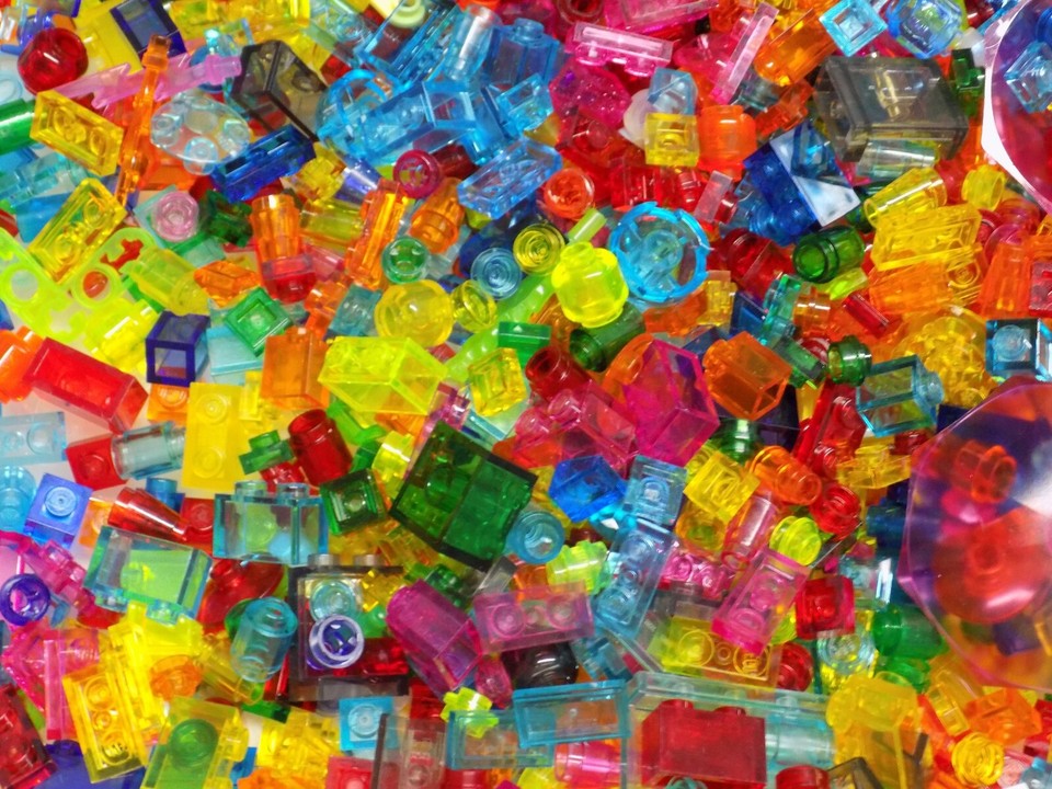 LEGO 100 pc TRANSPARENT TRANSLUCENT BUILDING PIECES {WASHED} | eBay