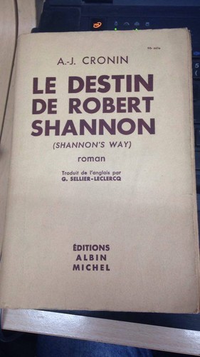 livre le destin de robert shannon par A.-J. cronin | eBay