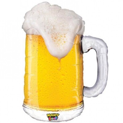 Beer Mug Shaped 34-inch Foil Balloon 34" Beer Balloon Adult Birthday ...