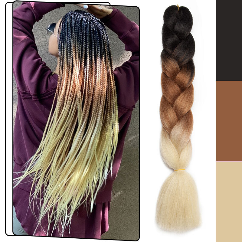 Mega Thick Box Braid Long Jumbo Braiding Hair Extension As Human Real ...