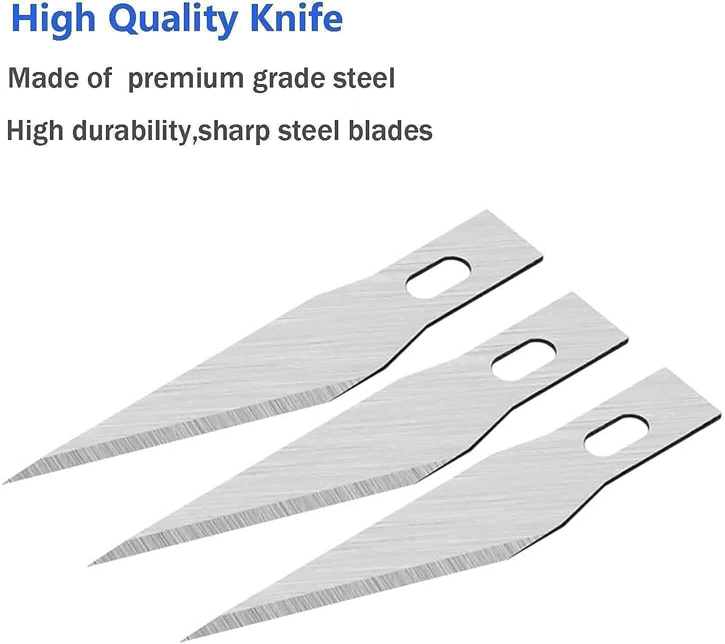 Kit Exacto Knife Set 20 Blade Refill Xacto For Leather Craft Pen Cutter ...