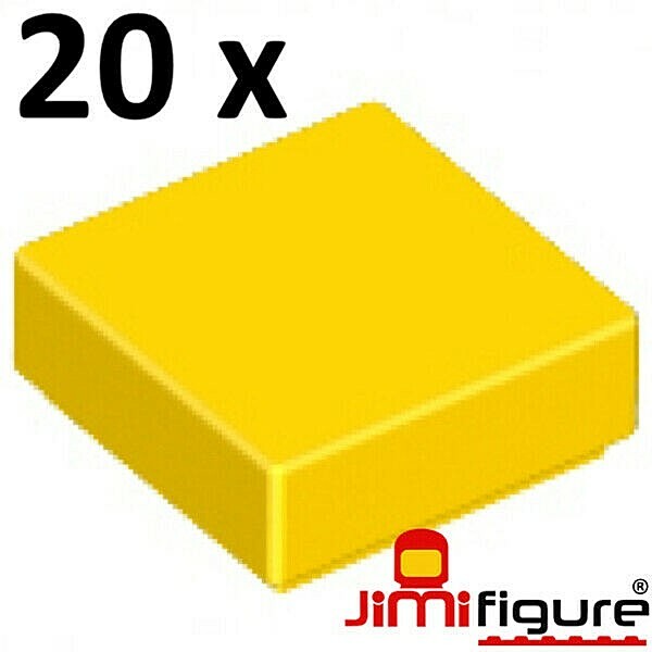 NEW 20 x LEGO Flat Tile 1x1 With Groove Yellow 3070 Genuine Bulk Lot ...
