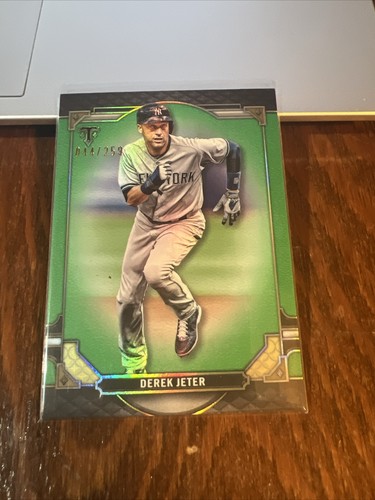 DEREK JETER 2022 Topps Triple Threads EMERALD #99 Yankees Green #'d ...