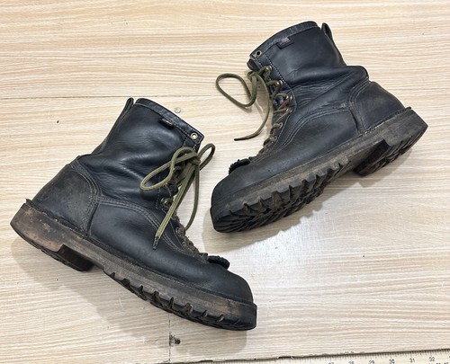 Danner Super Rain Forest 8” Black 11500 Leather GTX Boots Size 9.5 EE ...