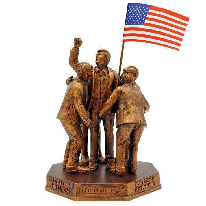 President Donald Trump FIGHT! FIGHT! FIGHT! Bronze Statue Figure ...