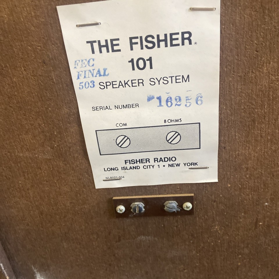 Vintage The Fisher 101 Speakers | eBay
