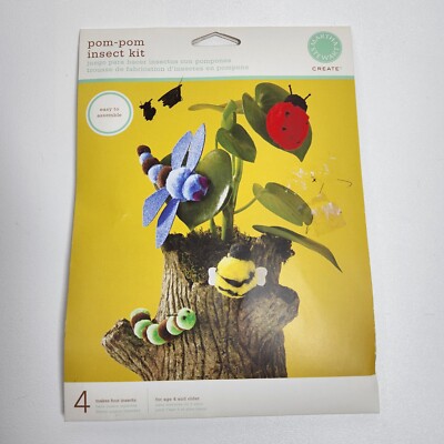 Pom-Pom Insect Kit MARTHA STEWART CREATE NEW IN PACKAGE 2008 - makes 4 ...