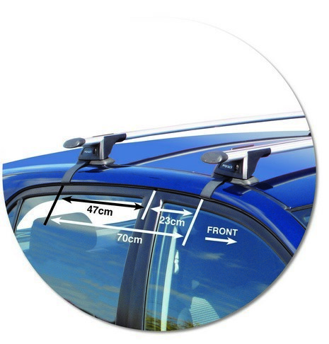 Prorack 2 Bar Roof Rack Kit for Toyota Corolla 5dr Hatch 2001-2007 (S15 ...