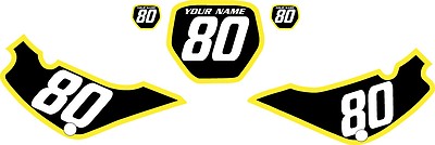 Suzuki JR80 Custom Pre-Printed Black Backgrounds with Yellow Bold ...