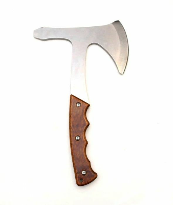 Cactus Jack Solid Steel Wood Handle Hatchet Axe with Sheath Made in USA ...