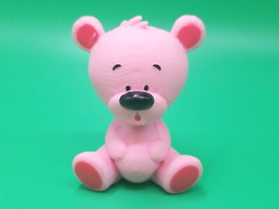 Hasbro Pink Teddy Bear 'Stuffed Animal' Plastic Toy Mini Figure Pink ...