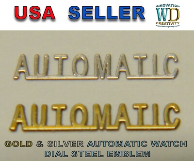 AUTOMATIC dial Micro logo emblem watch Nickel plated Metal Steel 3D ...