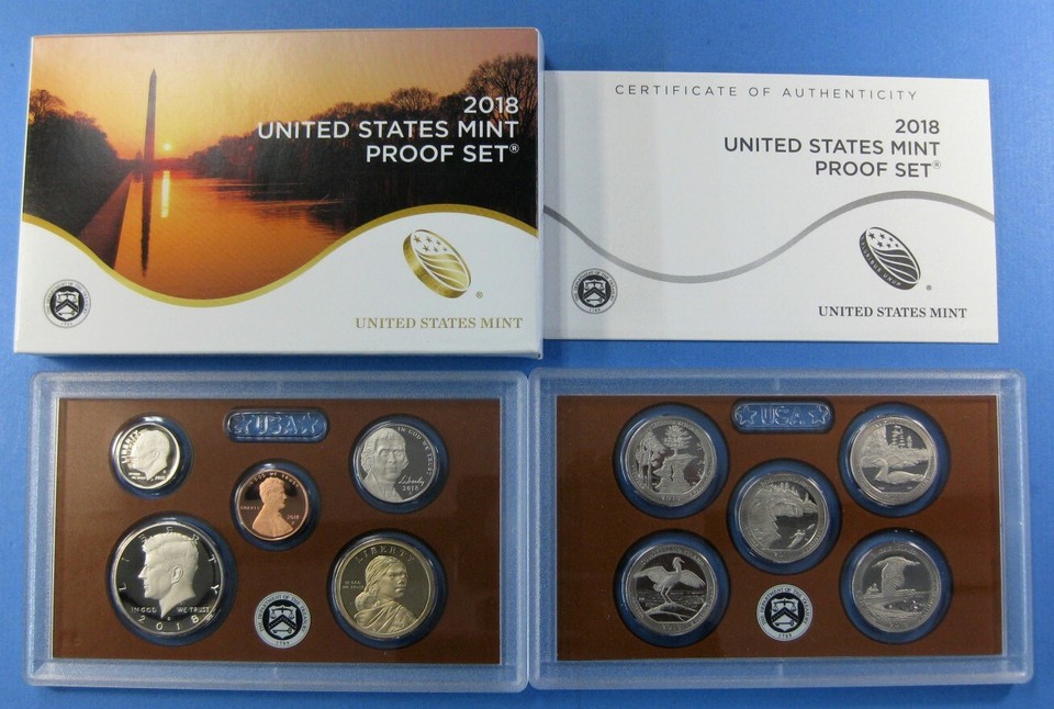 2010 thru 2019 Run of 11 Government Issued Proof Sets with ATB Quarters ...