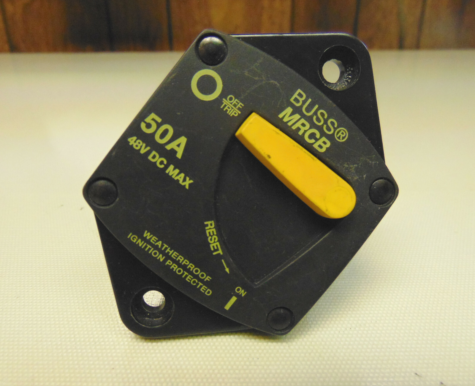Buss MRCB 50 Amp Marine Panel Circuit Breaker 187050p-03-1 VB for sale ...