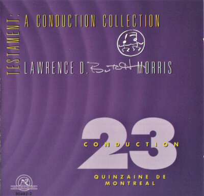 Lawrence D. Butch Morris: Testament: A Conduction Collection 23 MUSIC ...