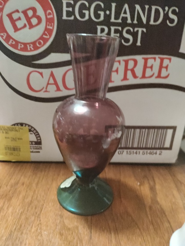 ALROSE ORIGINAL ITALY Vintage Blue Glass Large Snifter Vase | eBay