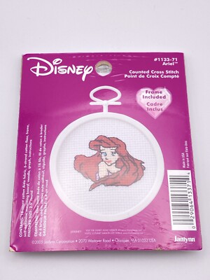 Janlynn Disney Ariel Counted Cross Stitch Kit Ornament Frame #1133-71 ...