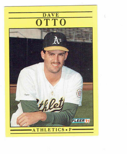 Dave Otto Athletics Pitcher #20 Fleer 1991 Baseball Card | eBay
