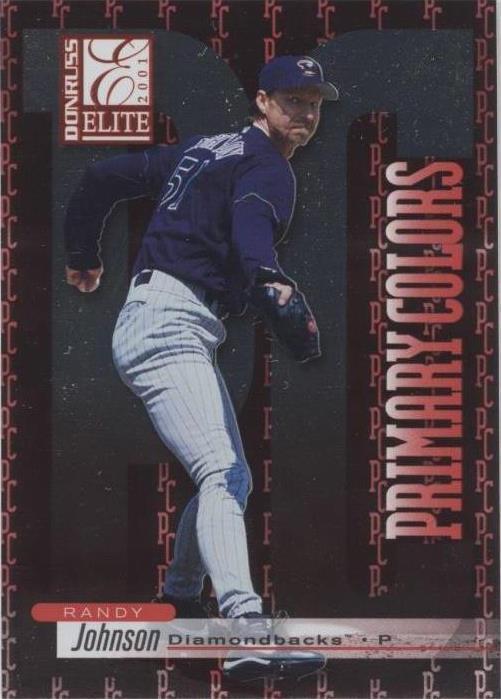 2001 Donruss Elite - Primary Colors Randy Johnson #PC-18 Red /975 for ...