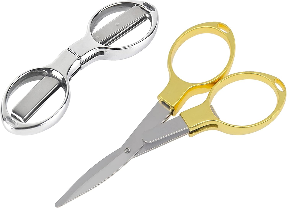 Best Rated Scissors BEADNOVA Folding Scissors With Keychain Stainless ...