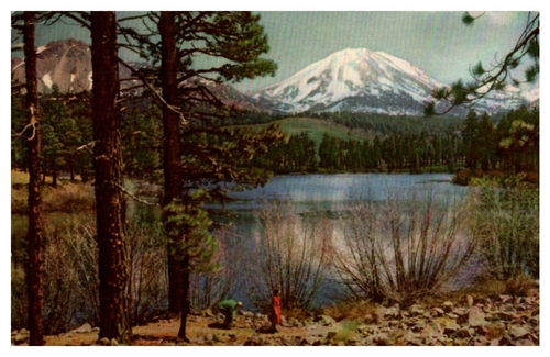 Chrome Postcard Lassen Peak California CA Volcanic Union Oil Company ...