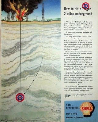 Original 1944 Vintage Print Ad: Shell Research-Hit a Target 2 Miles ...