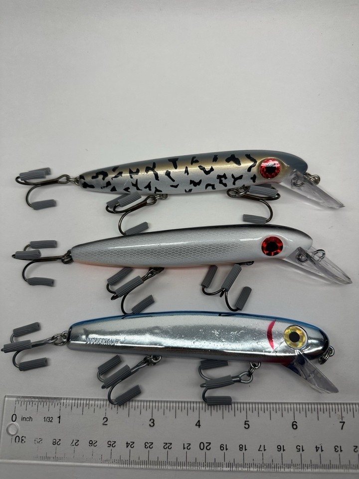 Joe Bucher Baby Raider 3 Bait Lot - 1 Is Chrome - Musky Northern Pike ...
