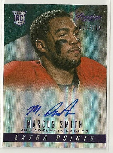 Marcus Smith 2014 Panini Prestige Extra Points PURPLE Autograph Auto ...