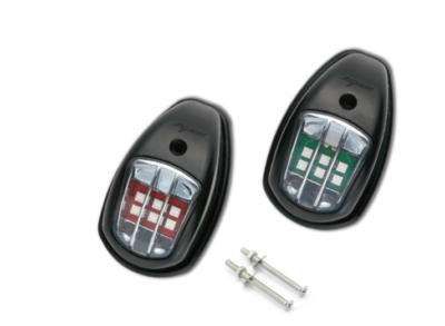 Black Port & Starboard 12V LED Navigation Side Lights Surface Mount ...