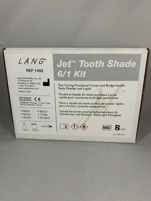 Lang Jet Tooth Shade (6/1 Kit) Fast Curing C&B Acrylic Resin Powder ...