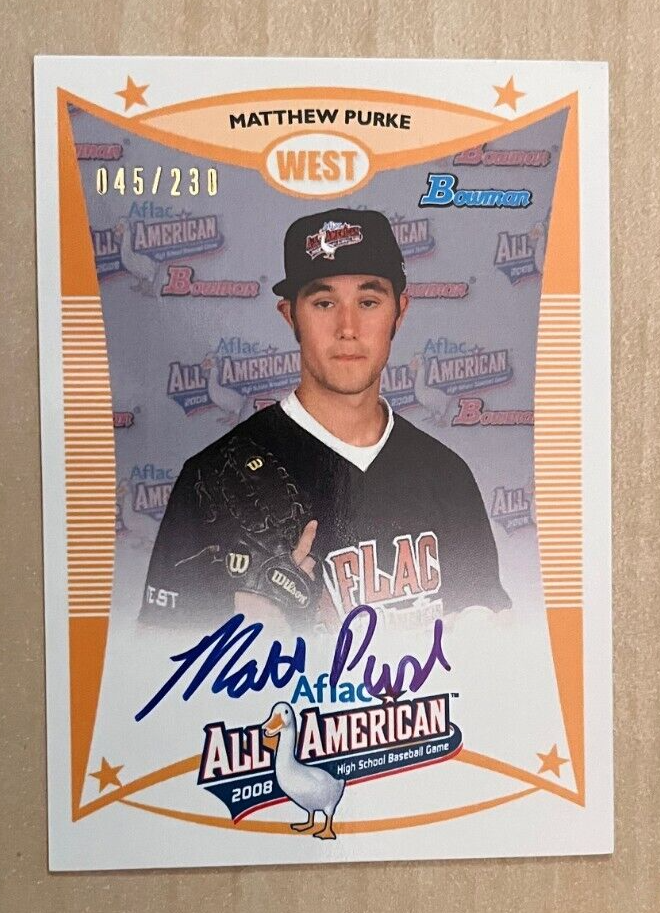 2008 Bowman Matthew Purke AFLAC Auto 46/230 | eBay