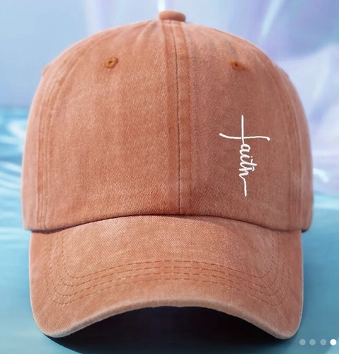 Orange Faith Cap Men Women 100% Cotton Cross Orange Color Faith | eBay