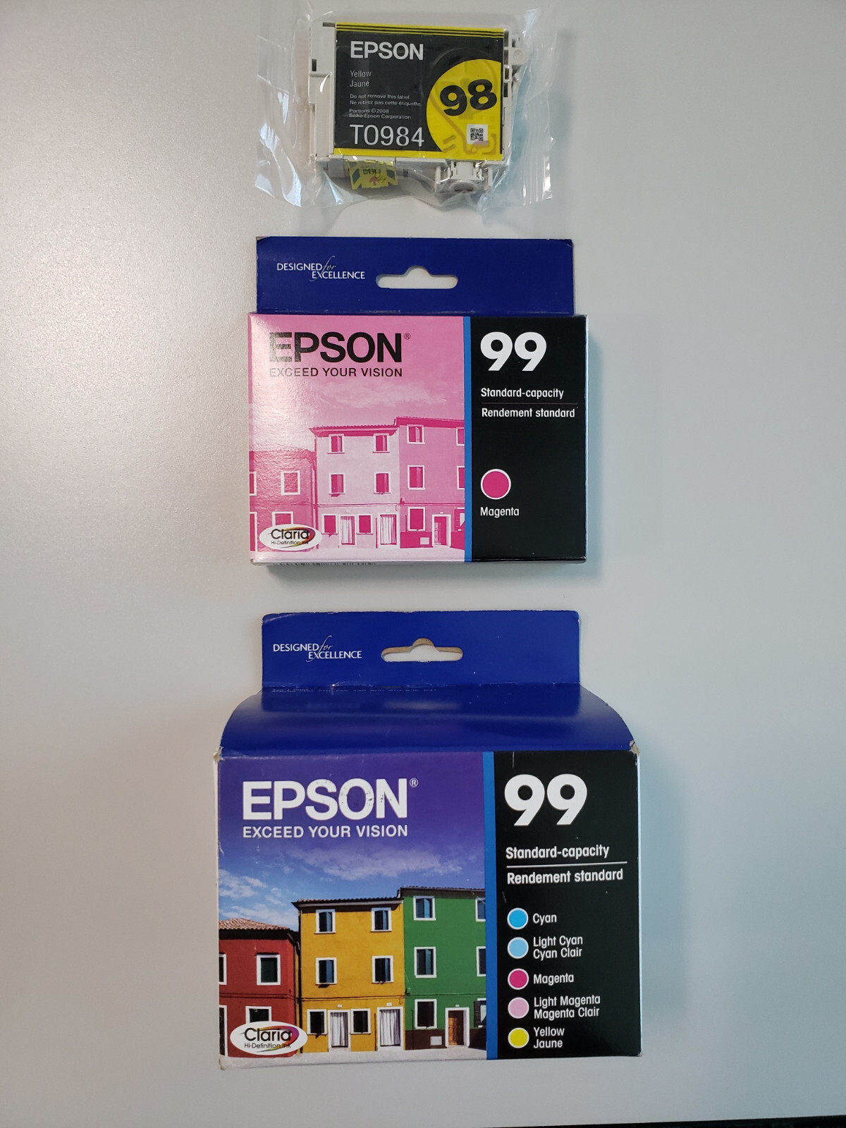5 Pack Epson 98 Ink for Artisan 700 710 725 730 800 810 835 837, NIB ...