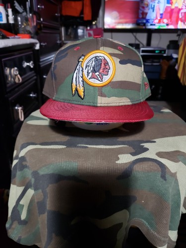 New Era Washington Redskins /Commanders Camo BaseBall Bucket Cap Hat ...