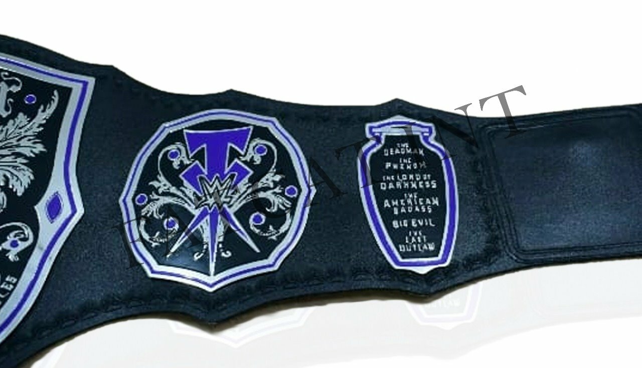 The Undertaker Custom Championship Leather Belt ADULT SIZE 2MM Plates ...