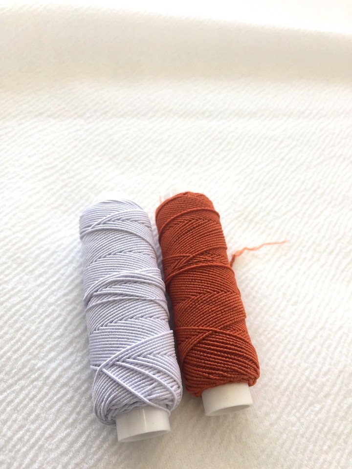 SHIRRING SHEARING ELASTIC THREAD 20 METRE SPOOLS PACK OF 2 REELS SEWING ...