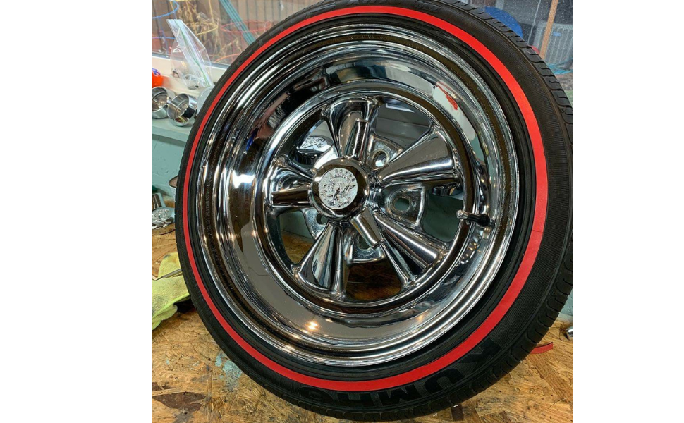 Set of 4 Black Red Wall Portawalls 15" Tyre Inserts Fits 15in Rims Free ...
