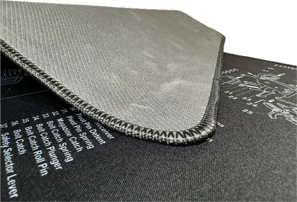 New Design Universal Gun Cleaning AR Bench Mat 12x36 w/Parts List View ...