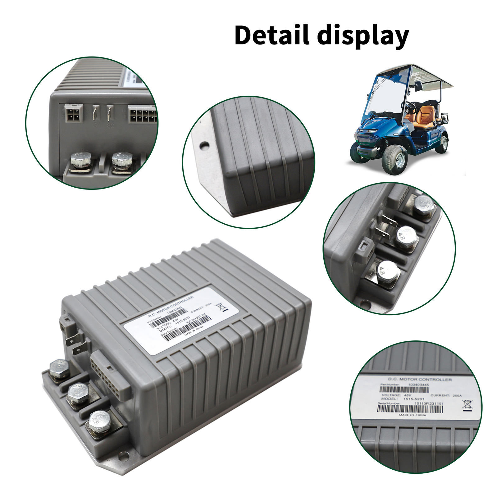 Motor Controller for Curtis 48V 250A Club Car DS&Precedent Golf ...