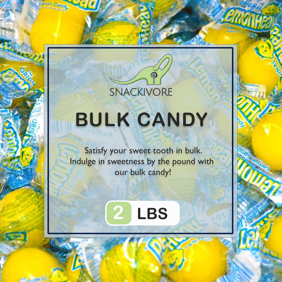 Lemonheads Candy Bulk 2LB Bag of Lemon Heads Lemon Candy by Snackivore ...