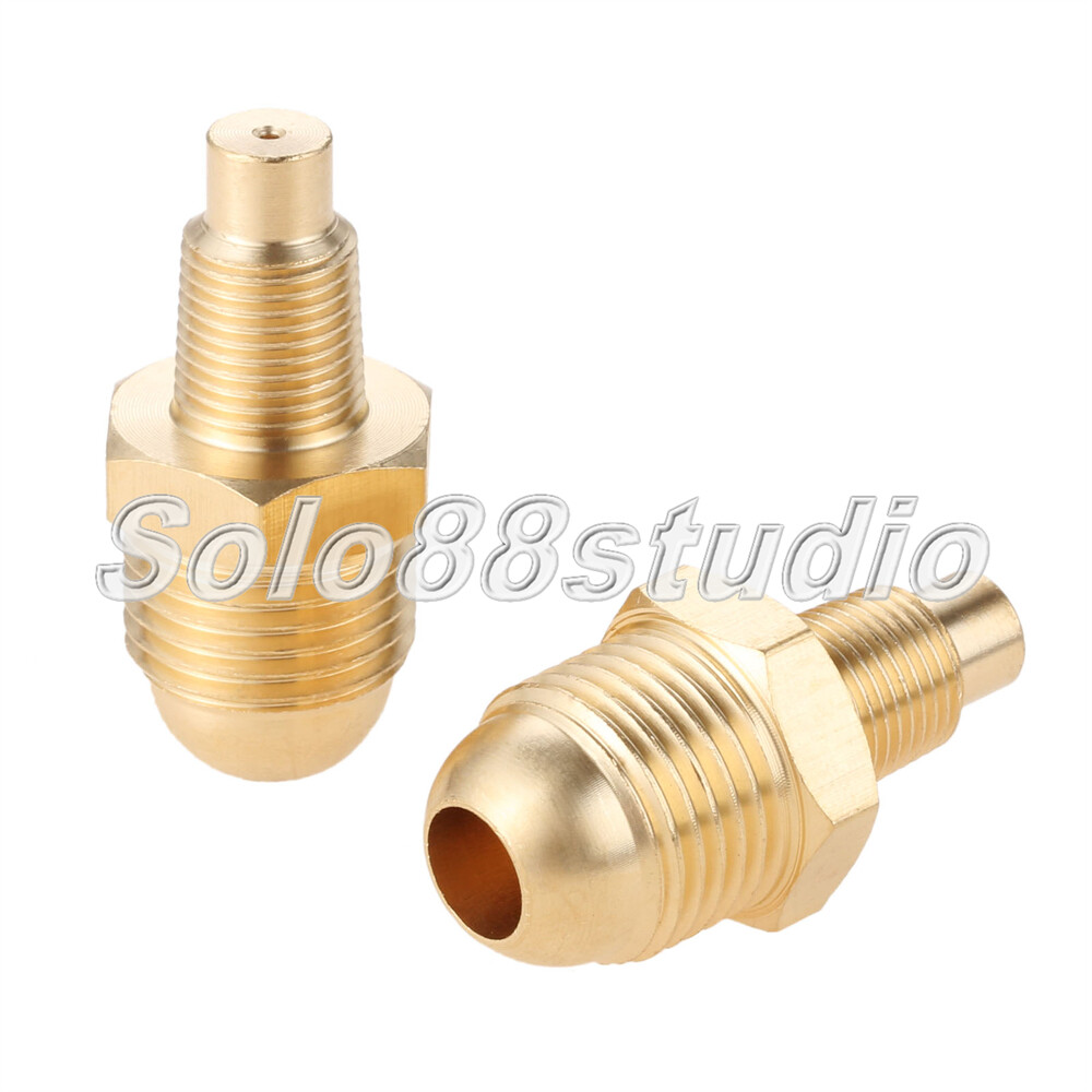 2x Propane Orifice Adapter Connector Tube Fitting 3/8" Flare 1/8" Mnpt ...