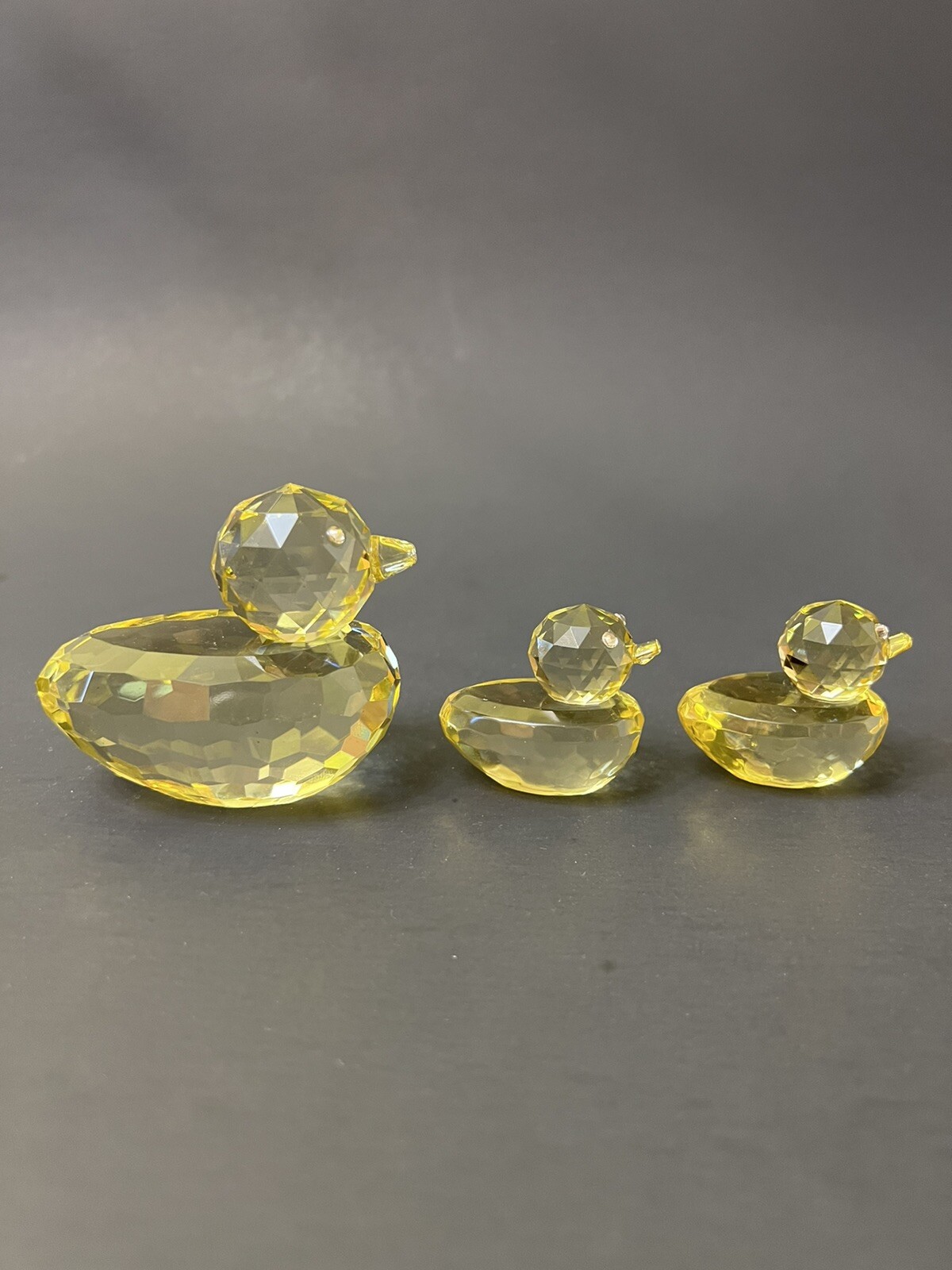 Simon Designs Crystal Ducks Figurine Yellow Paperweight Set of 3 Mom ...