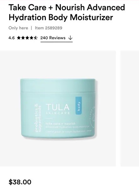 TULA Take Care + Nourish Advanced Hydration Body Moisturizer 8.1oz/230g ...